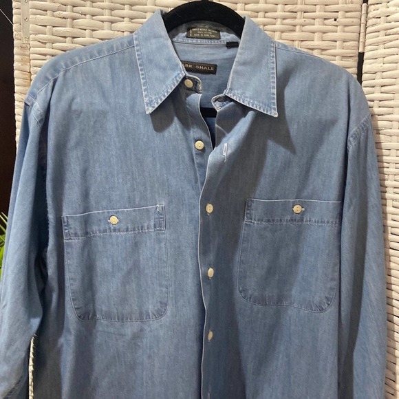 Mark Shale | Shirts | Mark Shale Button Down Denim Shirt Sz Xl | Poshmark